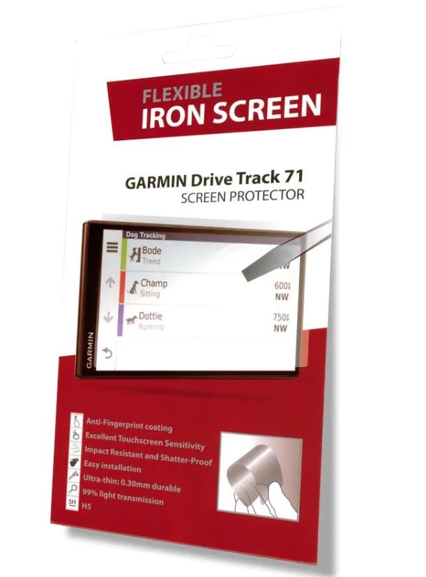 Flexible Iron Screen Garmin Drive Track 71 Screen Protector – Dog and ...